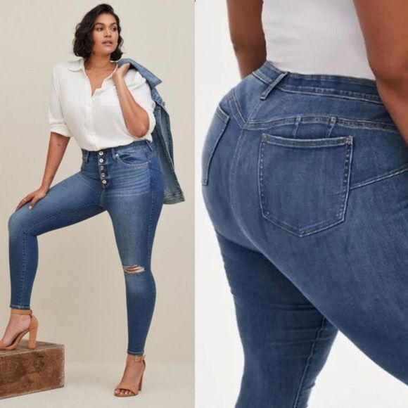 torrid | Jeans | Torrid Bombshell Skinny Jeans Premium Stretch Denim ...
